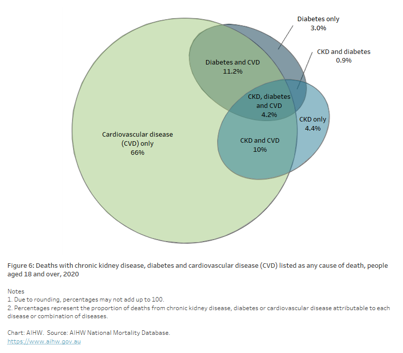 Chronic kidney disease: Australian facts, Comorbidity of chronic kidney ...