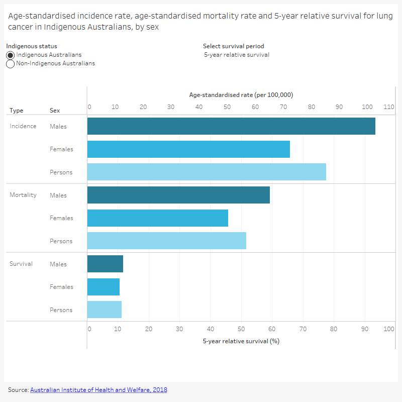 Cancer in Aboriginal & Torres Strait Islander people of Australia, Lung ...