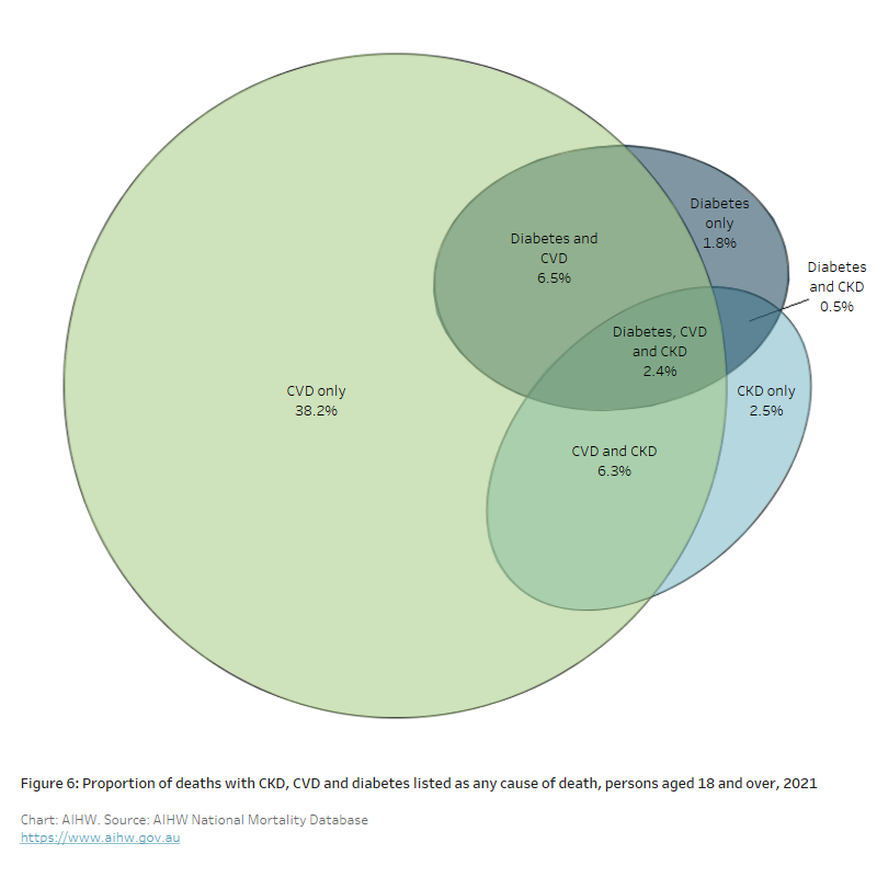 Chronic kidney disease: Australian facts, Comorbidity of chronic kidney ...