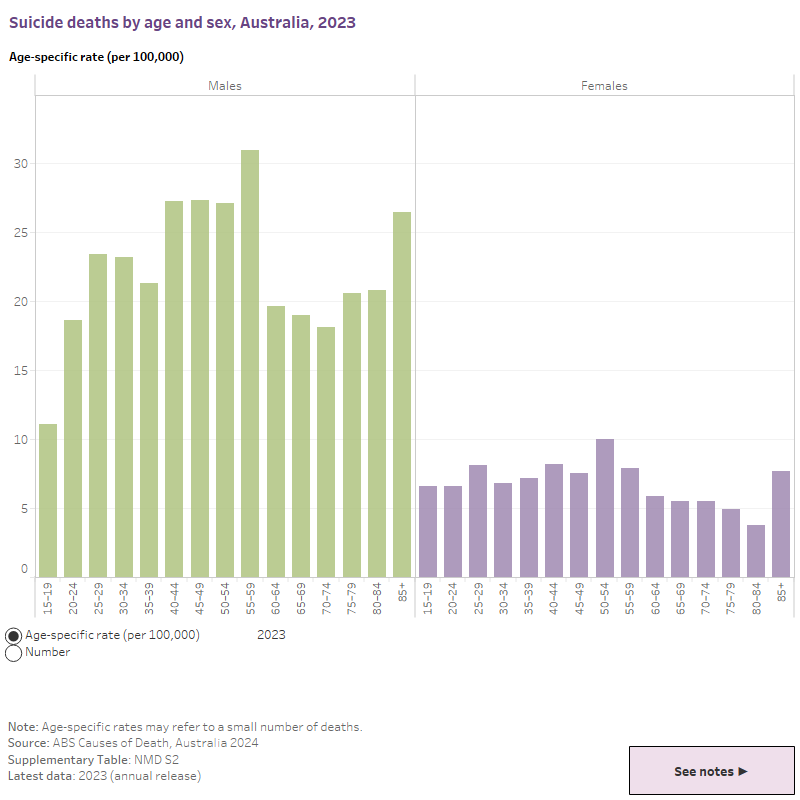 Suicide deaths - Suicide & self-harm monitoring - AIHW