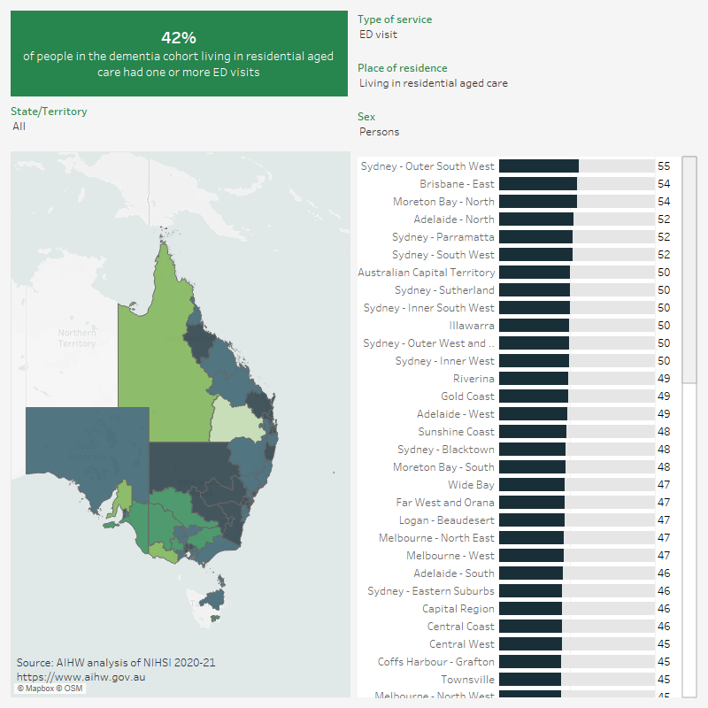 Geographical variation in health service use by people living with ...
